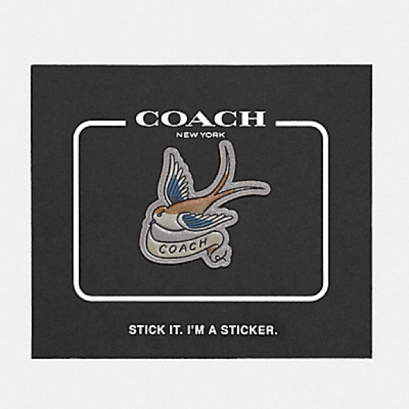 Coach | Accessories | Coach Tattoo Dove Leather Sticker Patch In Multi ...